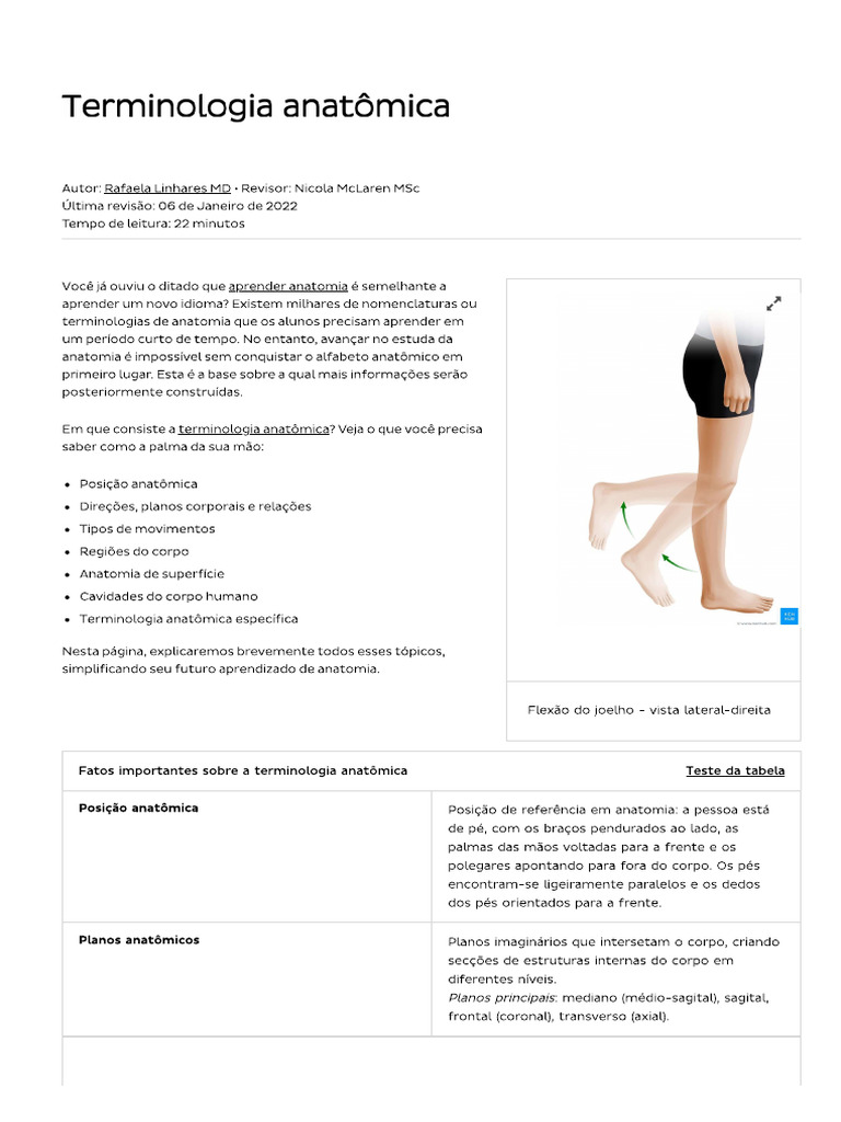 Terminologia Anatômica | PDF