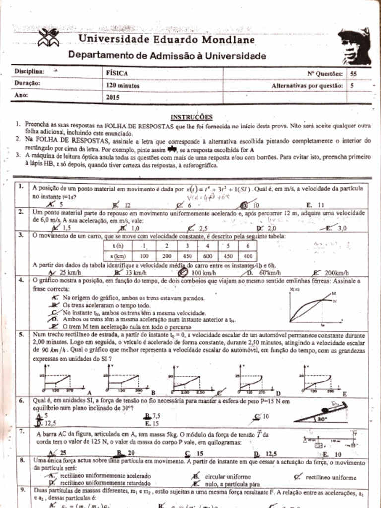 Universidade UEM Fisica UEM-Fisica-2015 | PDF