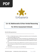 11 Plus GL Assessment Maths Question Booklet | PDF