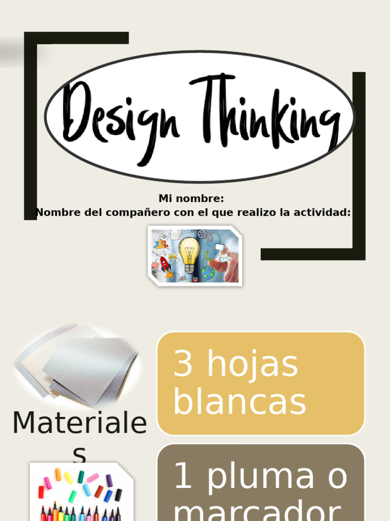 Dinamica2 Plantilla Design Thinking | PDF
