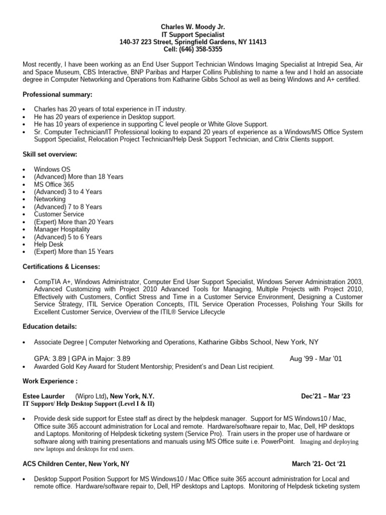 Charles+W.+Moody+Jr Res3-23 | PDF | Desktop Computer | Personal Computers