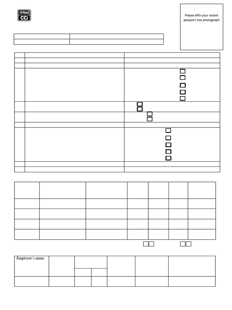 CCI Application Form 2024 | PDF | Common Law | Justice
