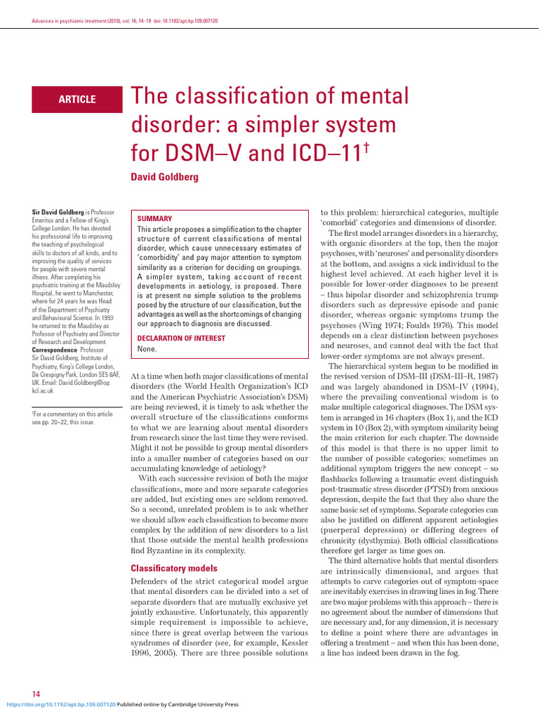 the-classification-of-mental-disorder-a-simpler-system-for-dsmv-and ...