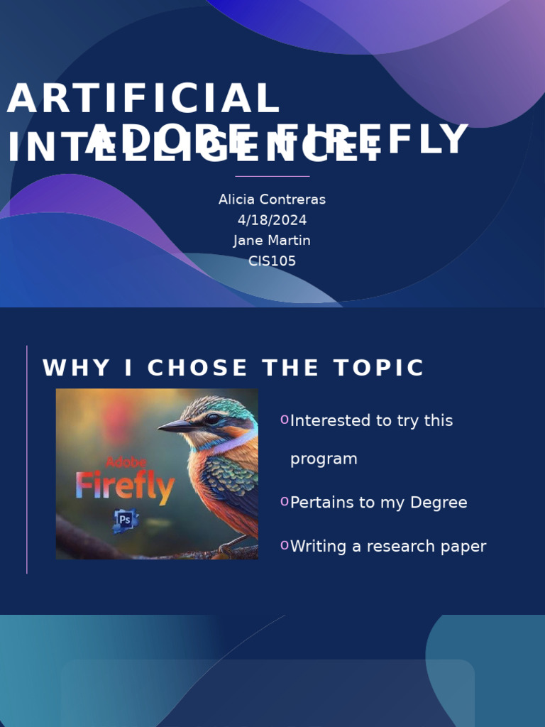 AContreras Firefly Presentation | PDF | Artificial Intelligence | Intelligence (AI) & Semantics