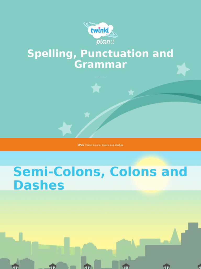 #Lesson Presentation Semi-Colons, Colons and Dashes | PDF ...