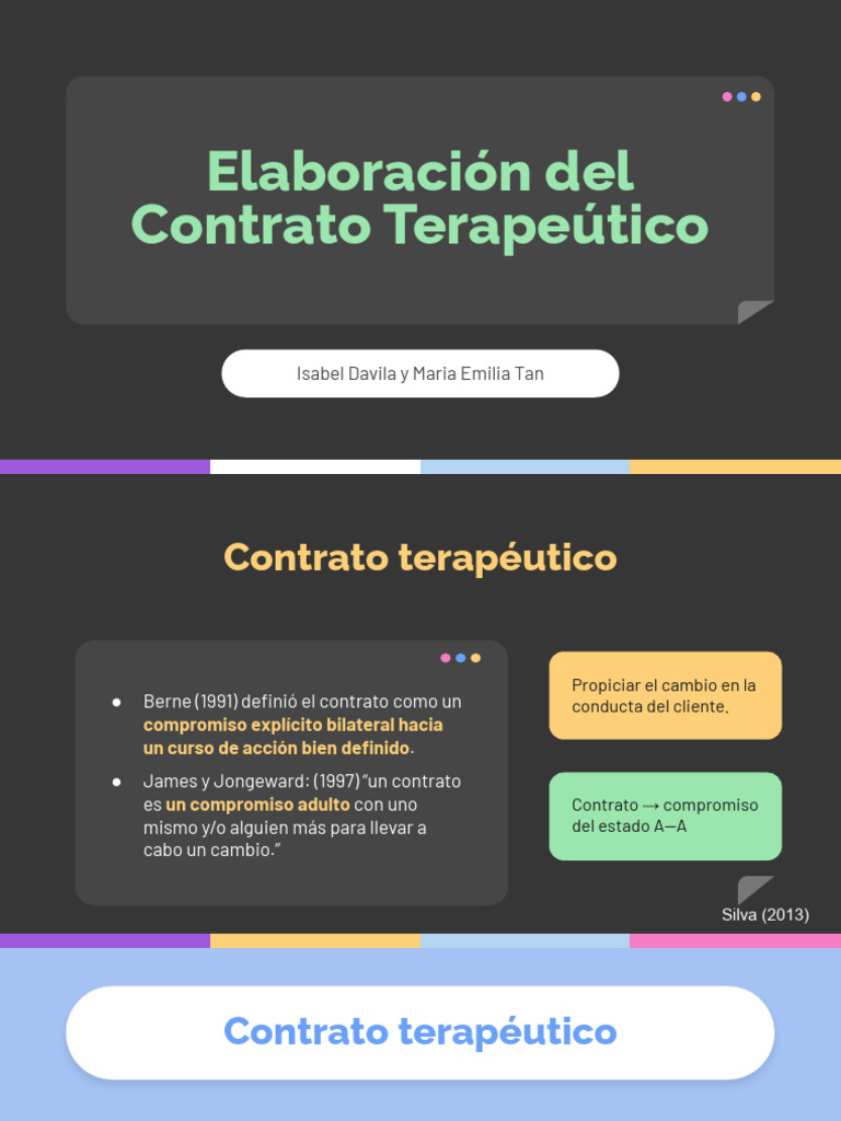 Guía del Contrato Terapéutico | PDF | Psicoterapia | Ciencias del ...