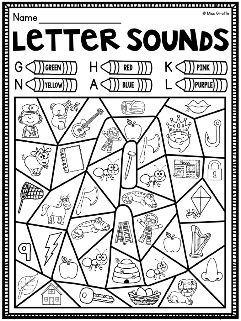 Color by Beginning Sound | PDF | Image Processing | Graphic Design