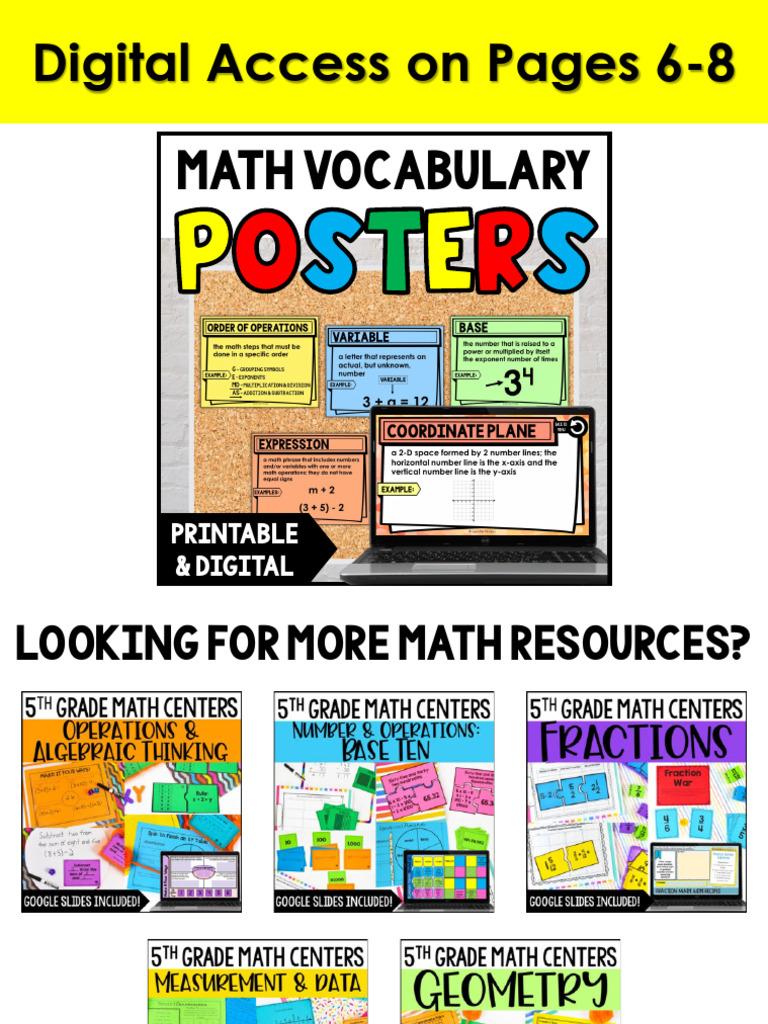 Math Vocabulary Posters PRINTABLE | PDF | Triangle | Rectangle