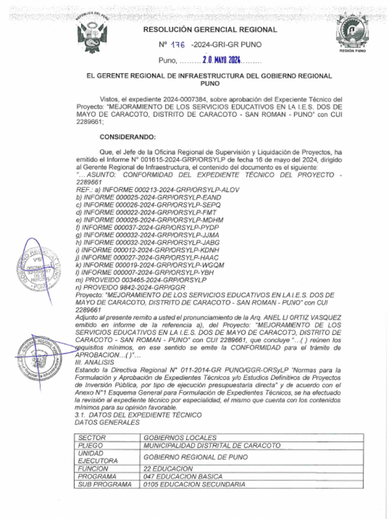 Rgr-176-2024-Gri-Gr Puno | PDF