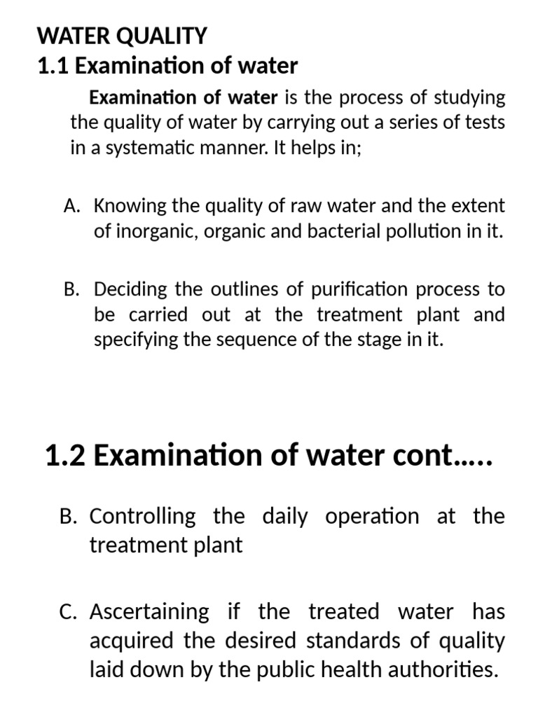 Water Quality in Water Supply Engineering | PDF | Water | Soil