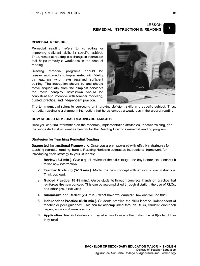 Lesson 3 - Remedial Instructions | PDF | Syllable | Vowel