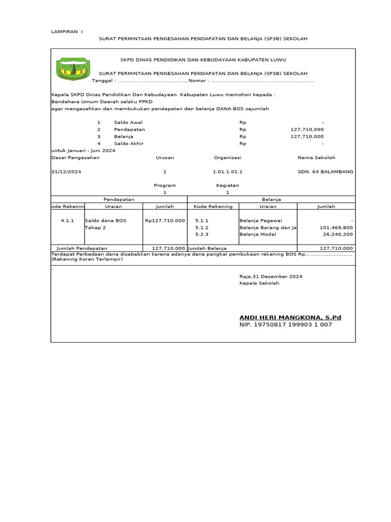 FORMAT SP3B Tahap 2 | PDF