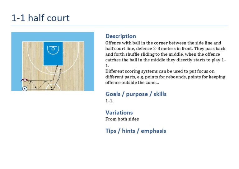 1-1 Half Court | PDF