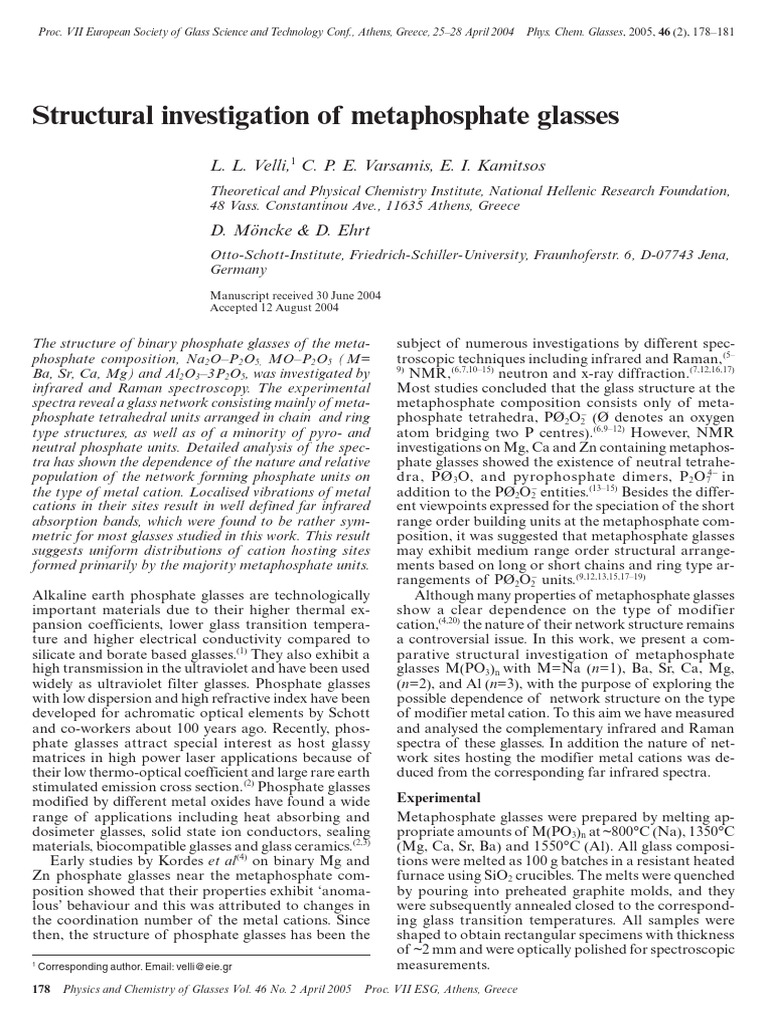 C40 | PDF | Glasses | Raman Spectroscopy
