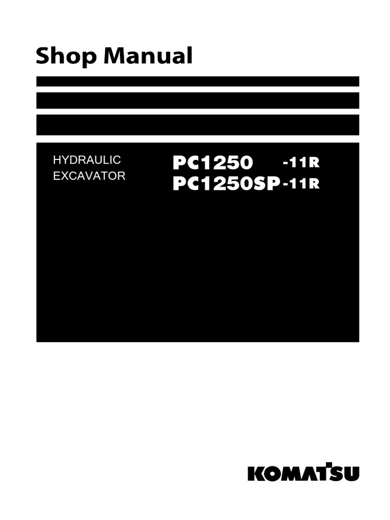 PC1250 PC1250SP: Hydraulic Excavator | PDF | Troubleshooting ...