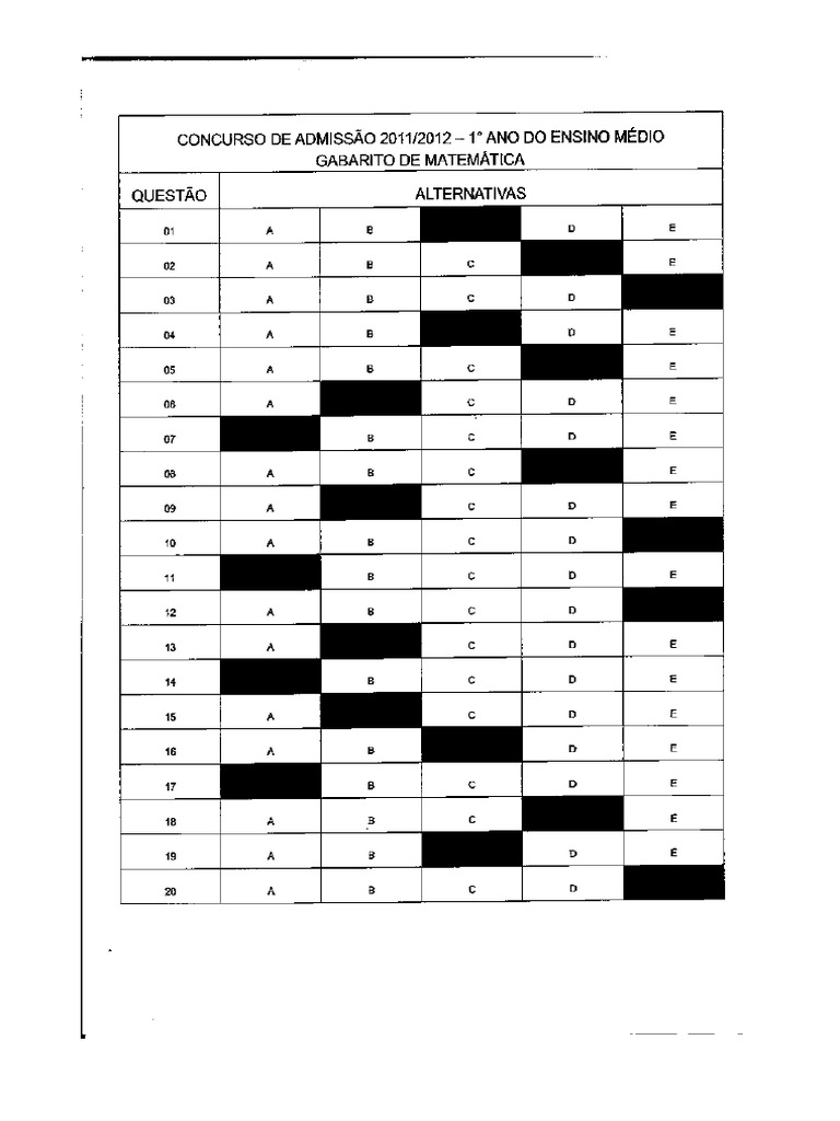 2011_gab_prova_mat_1_ano | PDF