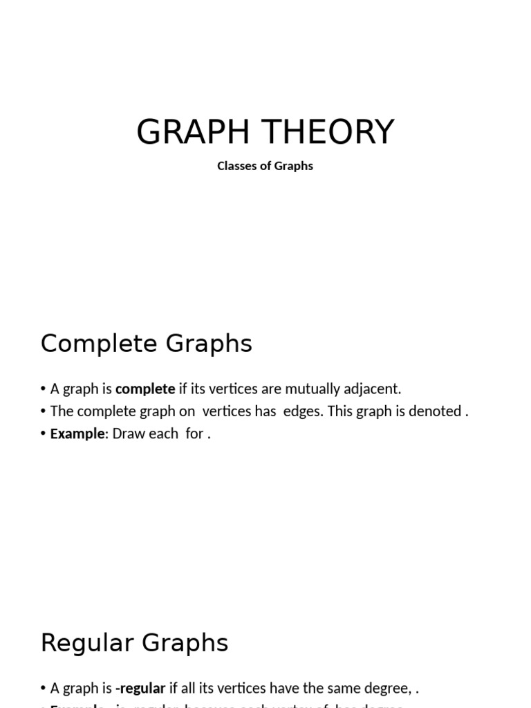 Ch8_ClassesOfGraphs | PDF | Vertex (Graph Theory) | Theoretical Computer Science