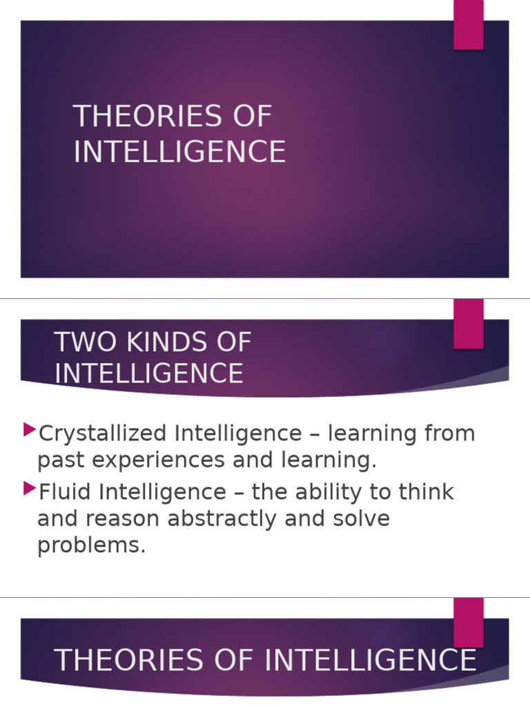 Theories of Intelligence | PDF