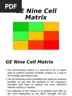 Module III - GE Nine Cell Matrix | PDF | General Electric | Private Sector