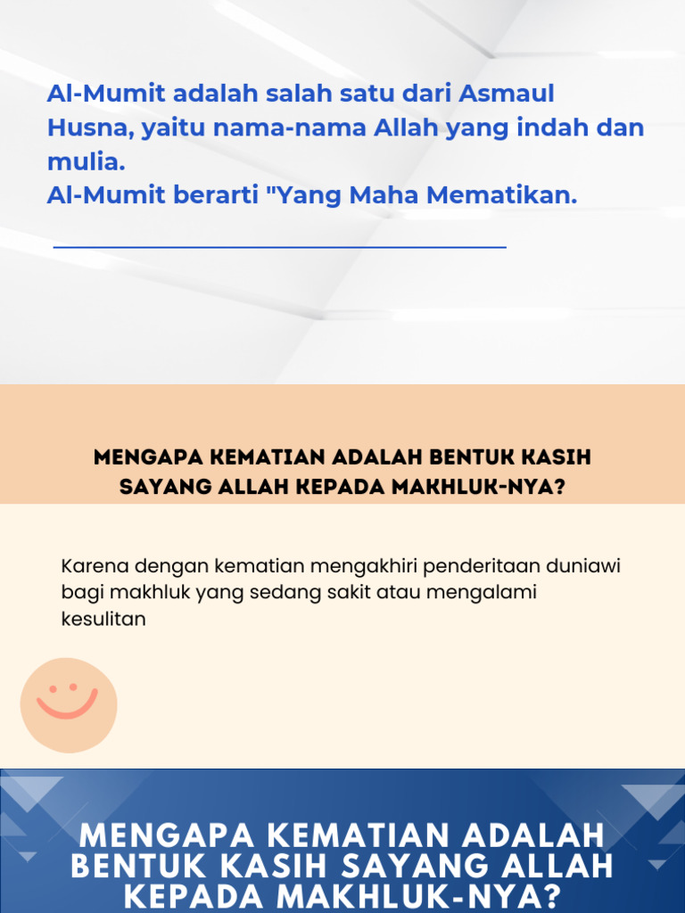 Al-Mumit adalah salah satu dari Asmaul Husna, yaitu nama-nama Allah ...