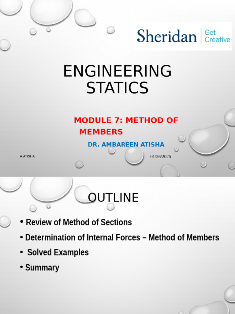 Module 7 - Method of Members | PDF | Truss | Force