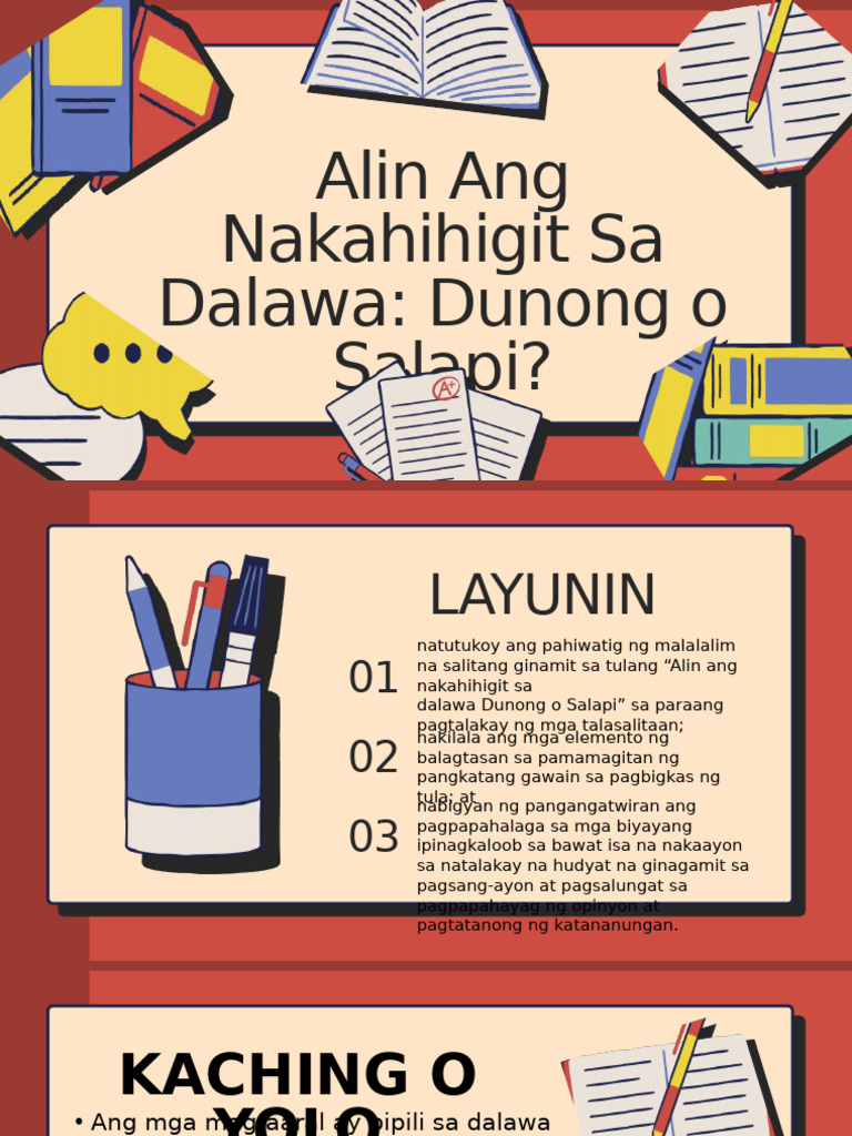 Alin Ang Nakahihigit Sa Dalawa Dunong o Salapi | PDF