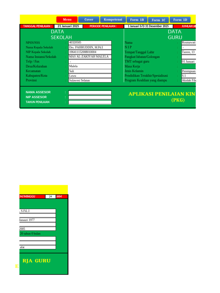 Aplikasi PKG ROSMAWATI 2025 | PDF