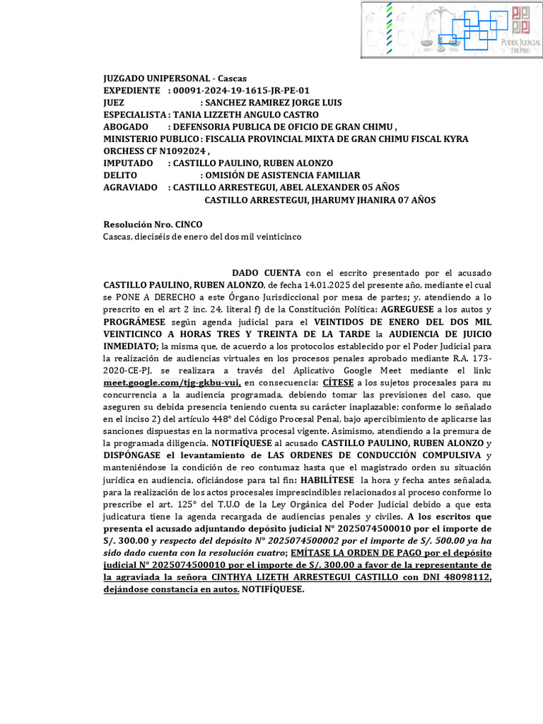 Exp. 00091-2024-19-1615-JR-PE-01 - Resolución - 00379-2025 | PDF | Procedimiento legal | Gobierno