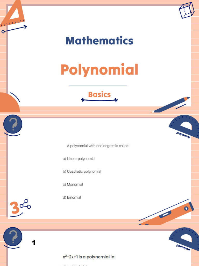 Polynomial (Basics).pptx | PDF
