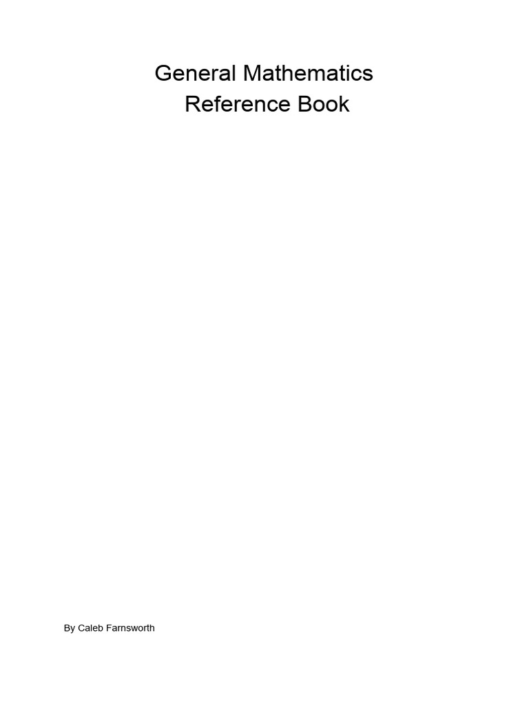 General Maths Unit 3&4 Reference Book | PDF | Matrix (Mathematics ...
