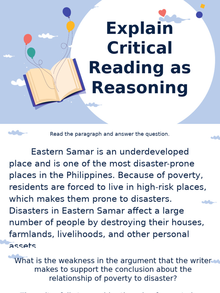 CRITICAL-READING-AS-REASONING | PDF | Reason | Argument