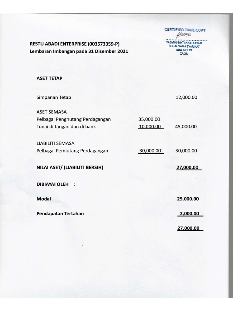 ACC 2021 - Restu Abadi Enterprise | PDF