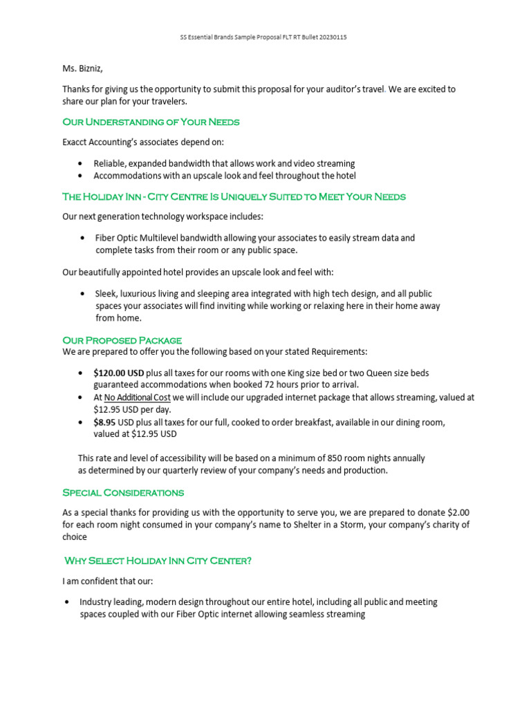 SAMPLE - Proposal Template - Essentials - Flat Rate - Bullet - 20230115 ...