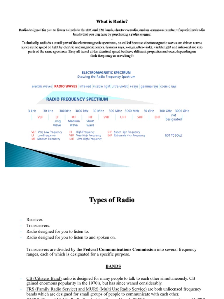 Overview of Radio Communication Types | PDF | Radio | Broadcasting