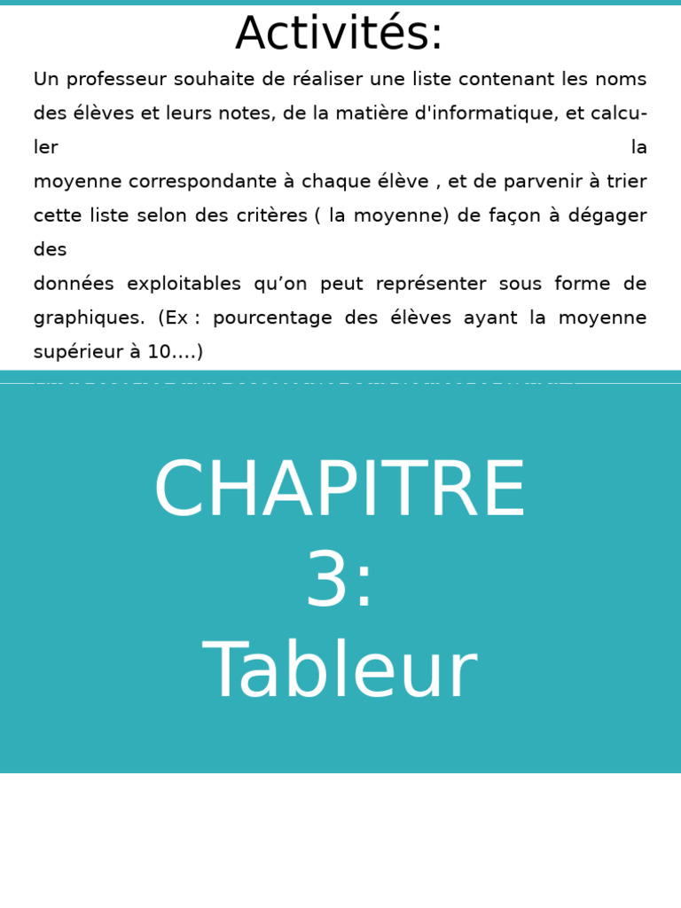 Chapitre3 [Enregistrement automatique] | PDF | Feuille de calcul | Microsoft Excel