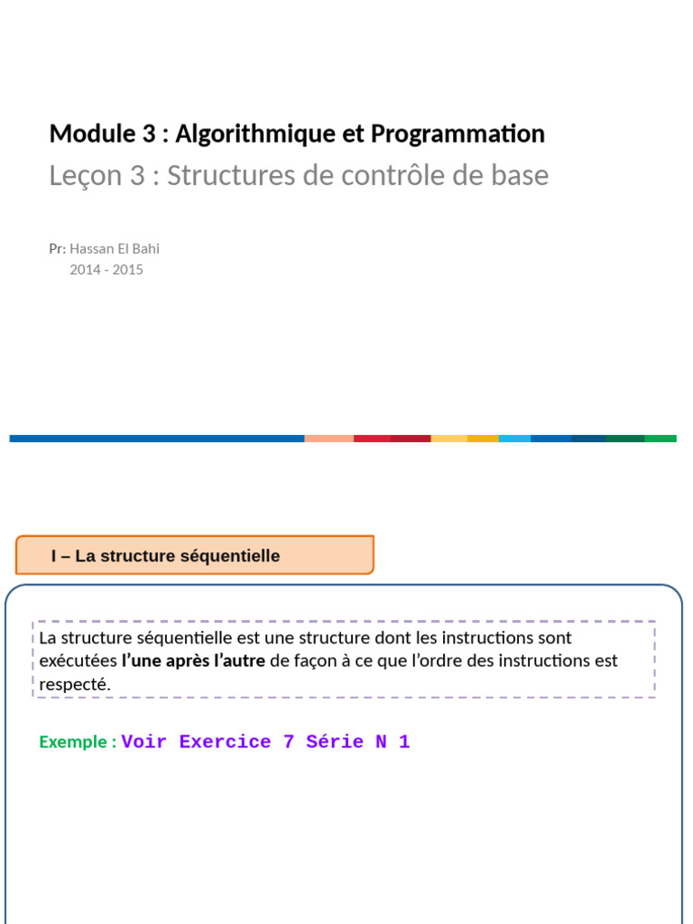 Structures de Contrôle de Base | PDF | Structure de contrôle | Programmation informatique