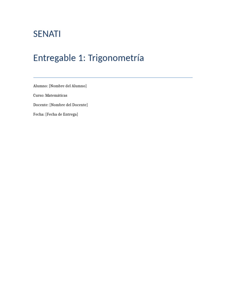 Entregable Trigonometria SENATI | PDF