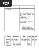 Family and Friends 2 Unit 6 Lesson Plan | PDF
