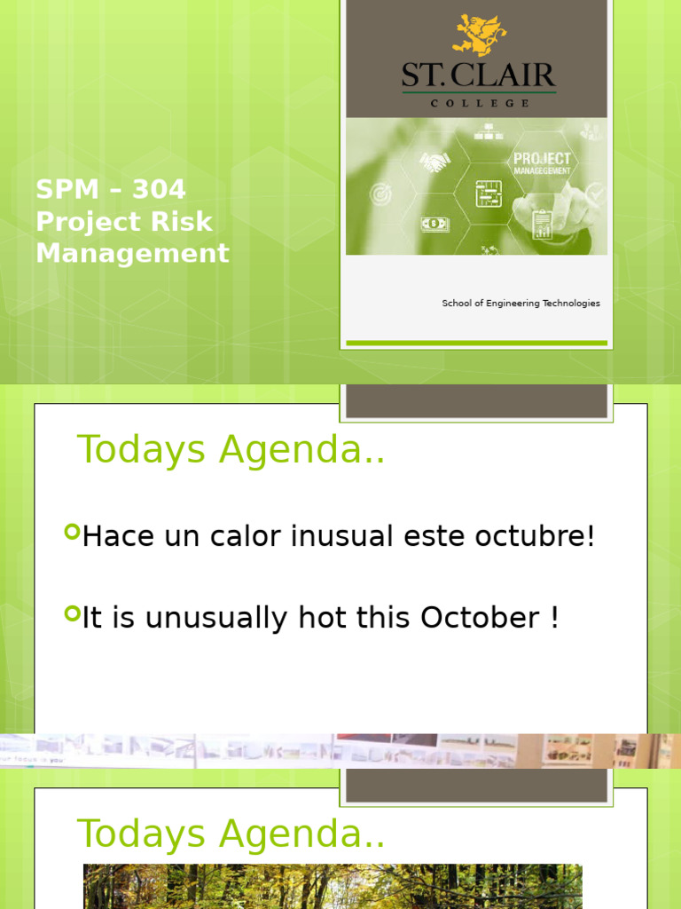 SPM 304 Week 8-Unit 2 | PDF | Risk | Risk Management