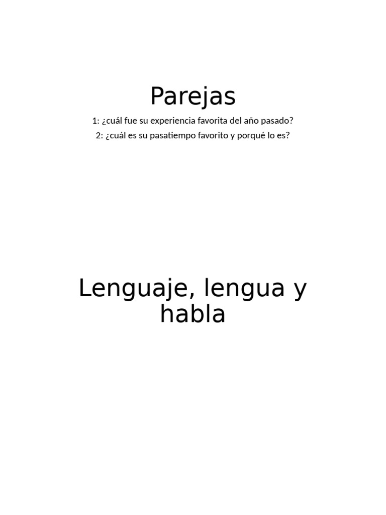 Lenguaje, Lengua y Habla: Conceptos Clave | PDF