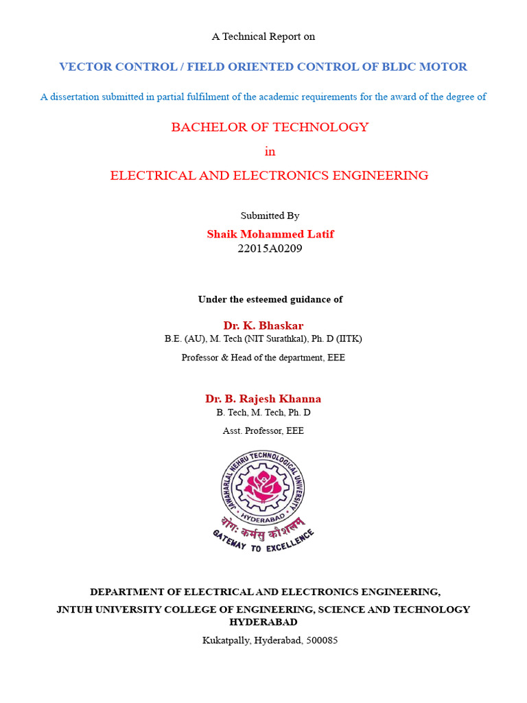 FOC Techniques for BLDC Motor Control | PDF | Electric Motor | Power ...