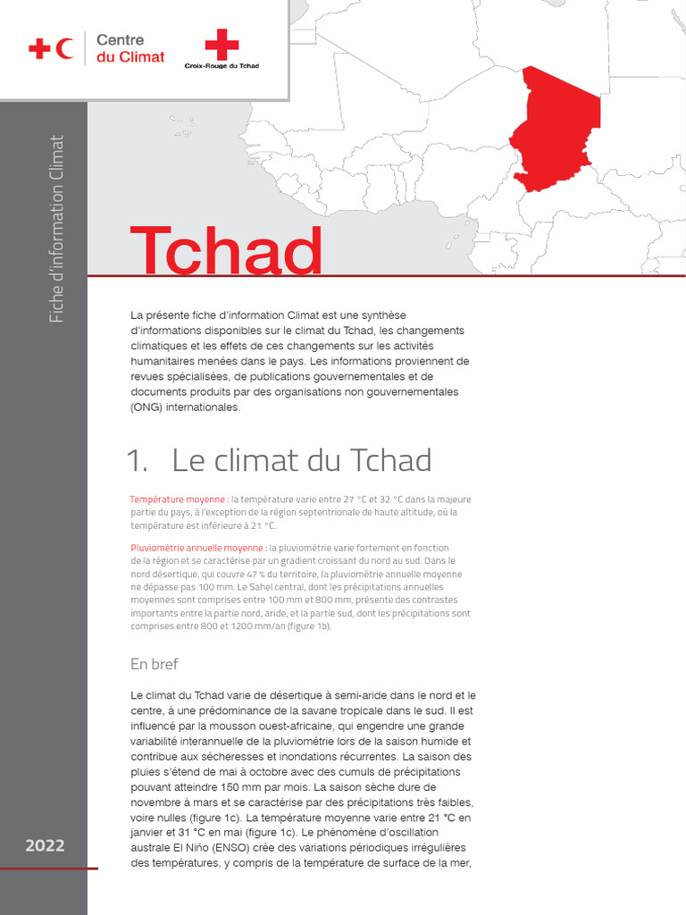 Climat et risques au Tchad | PDF | Sécheresse | Inondation