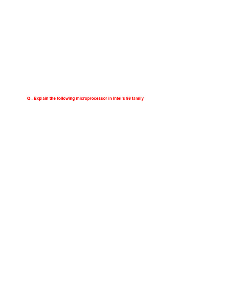Introduction to Intel x86 Family | PDF