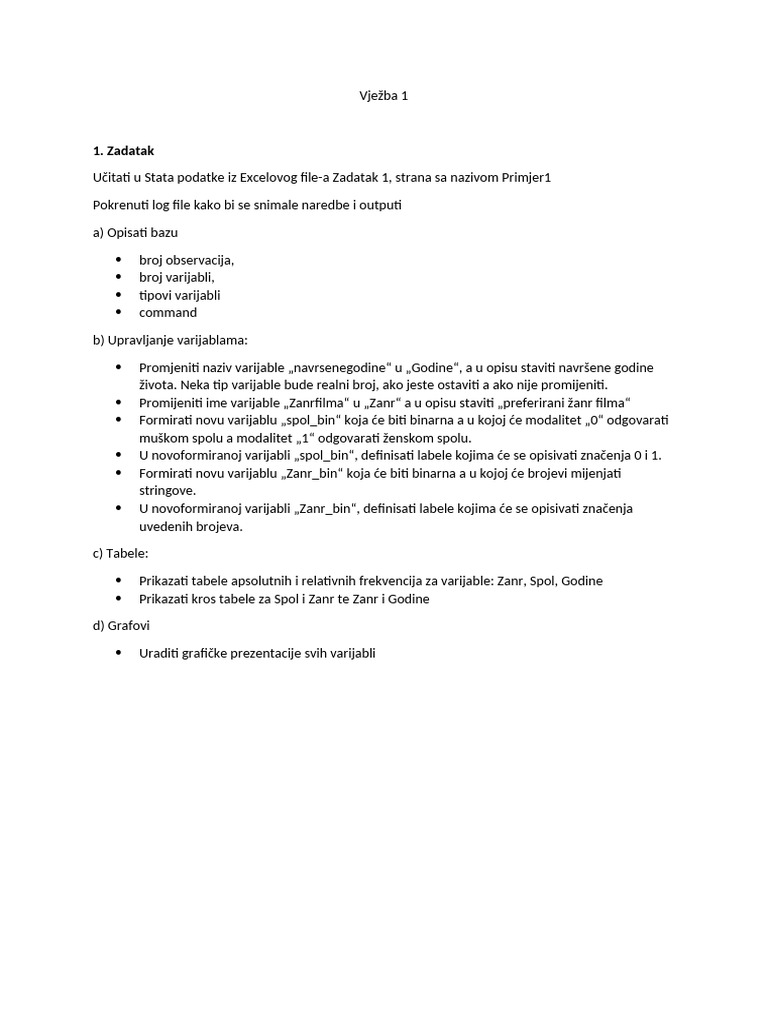 Vjezba 1 | PDF