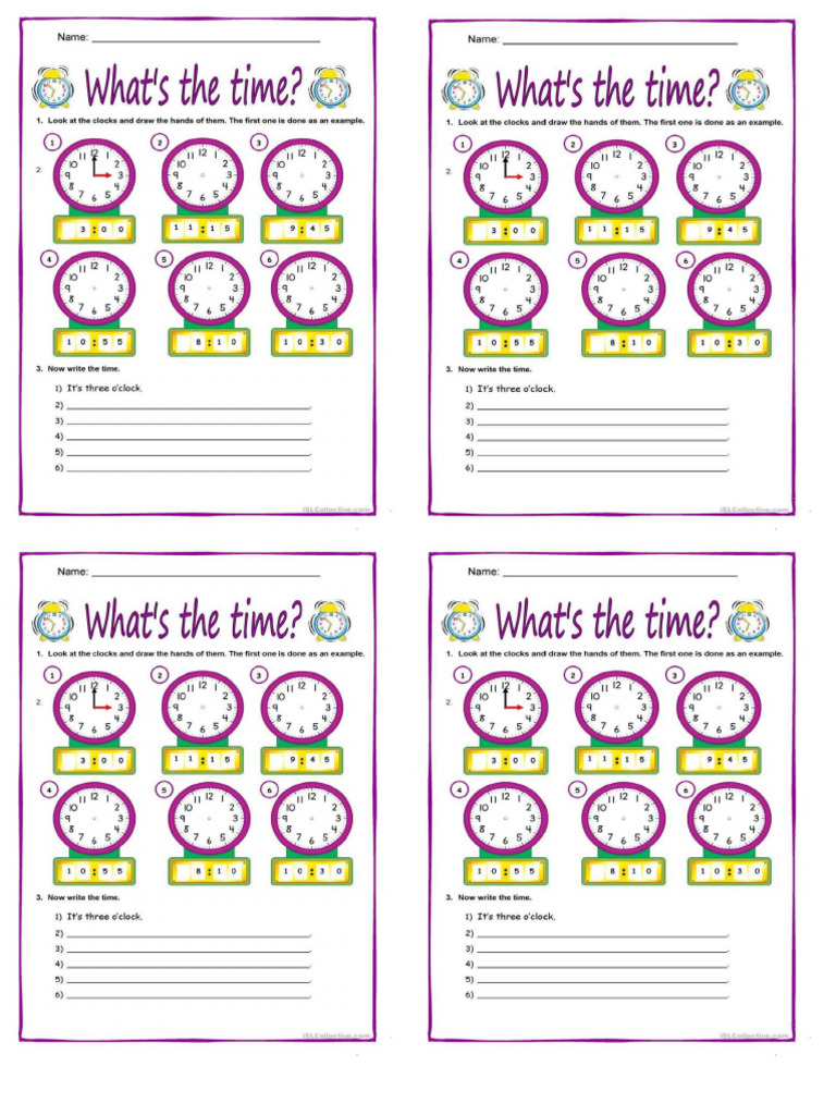 WORKSHEET JAM | PDF
