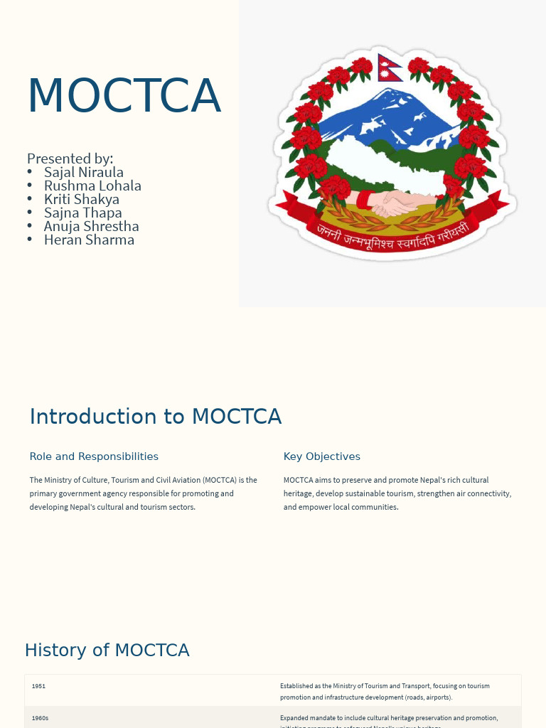 MOCTCA Unlocking Nepals Potential | PDF | Tourism | Economies