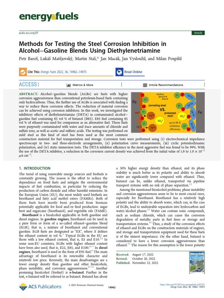Baros 2022_2 | PDF | Biofuel | Corrosion