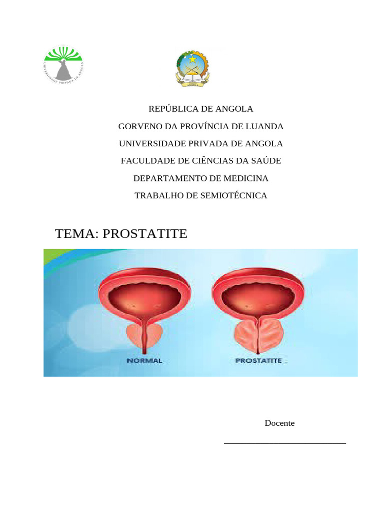 Prostatite: Causas, Sintomas e Tratamento | PDF | Próstata | Infecção ...