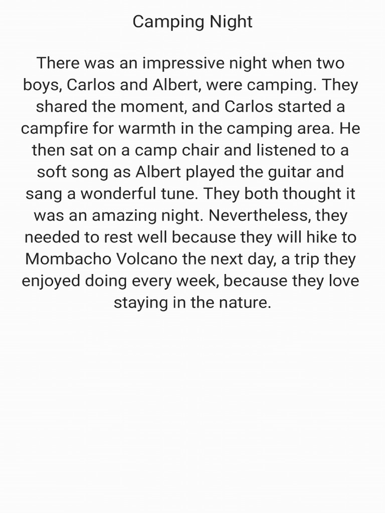 Camping Night. | PDF