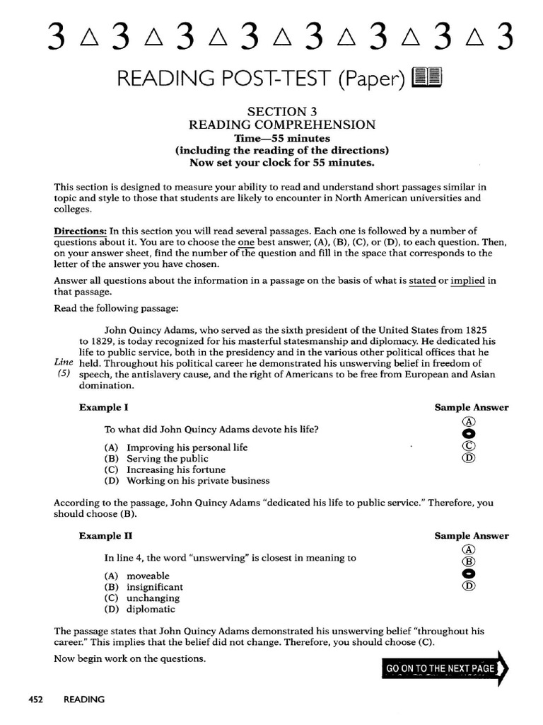 2 - Post - Test (Reading) | PDF